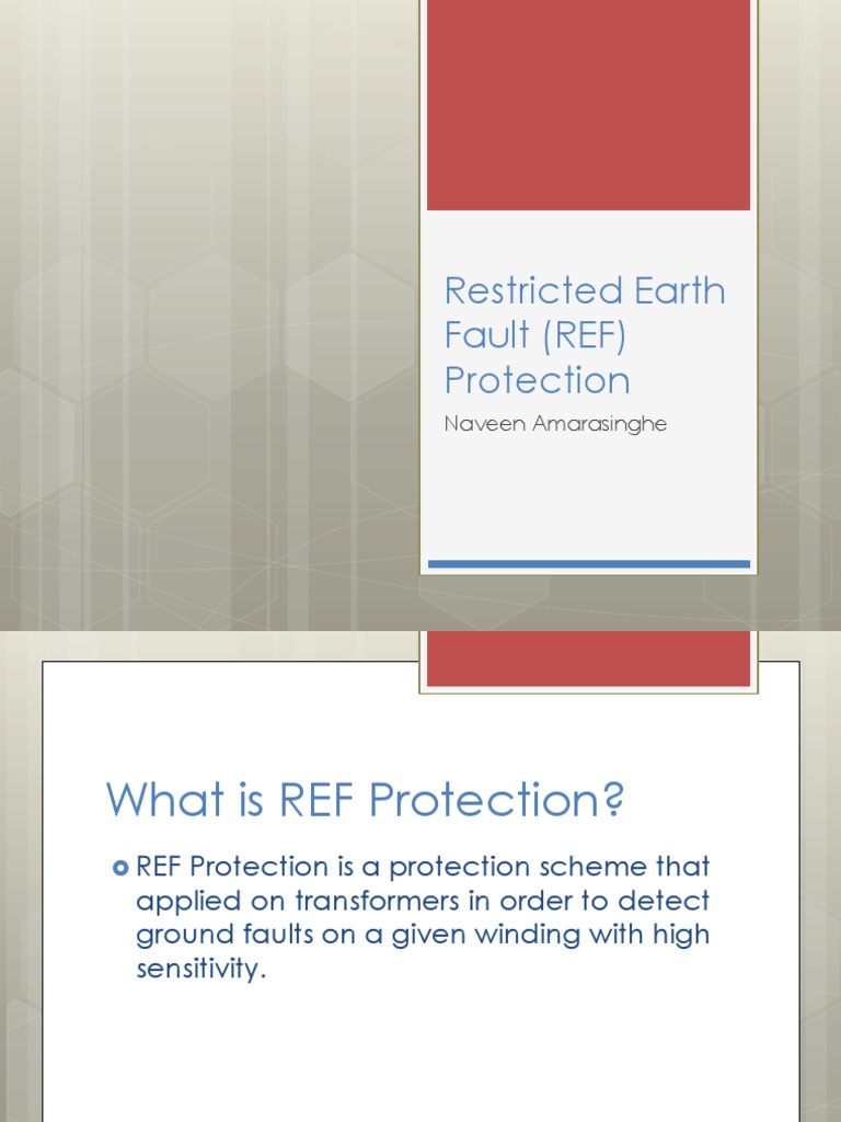 Restricted Earth Fault (REF) Protection | PDF | Transformer ...