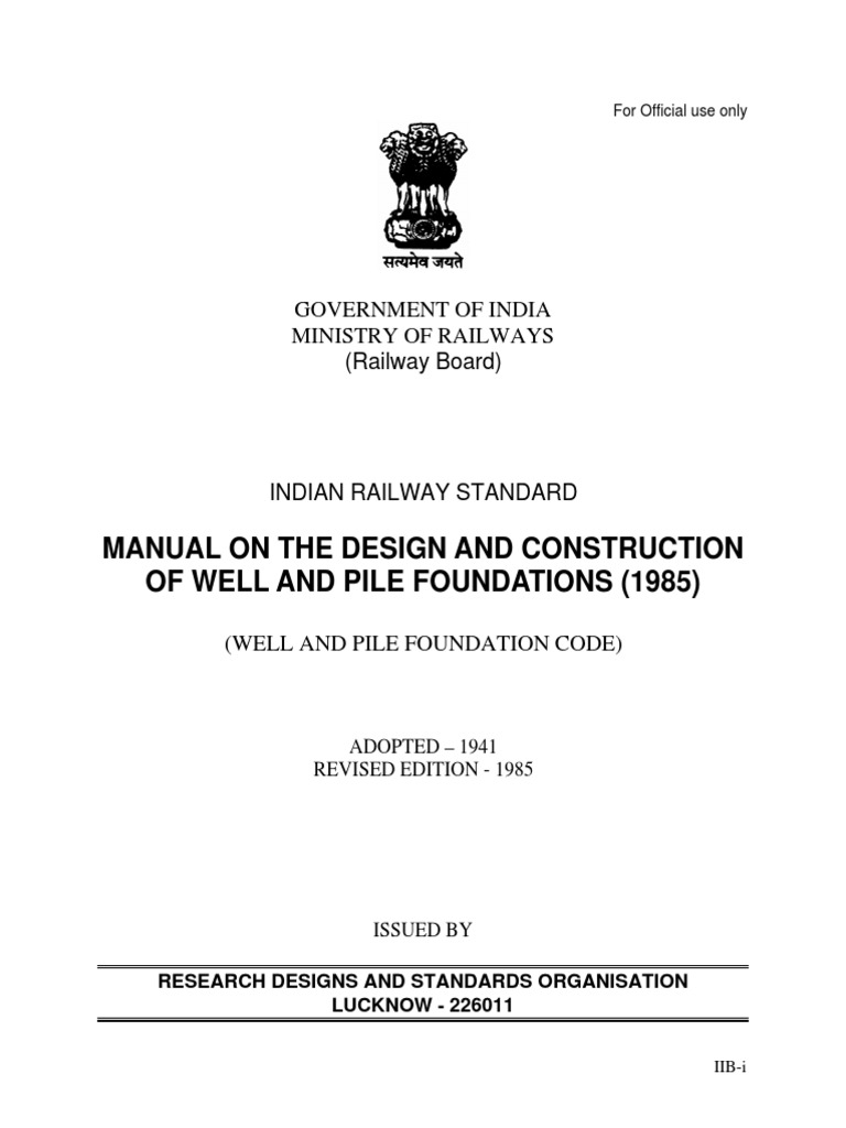 IRS - Well Pile Foundation Code PDF | PDF | Deep Foundation ...
