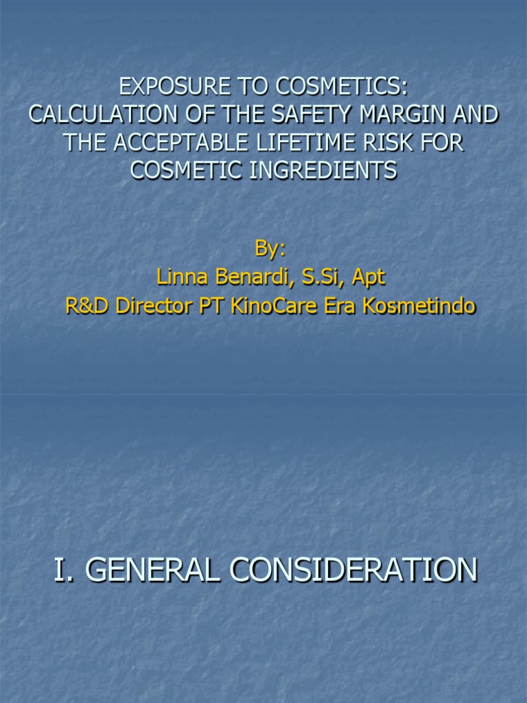Exposure To Cosmetics | PDF | Cosmetics | Dose (Biochemistry)