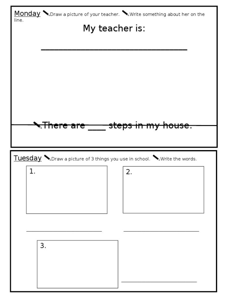 School Activities and Writing Exercises | PDF