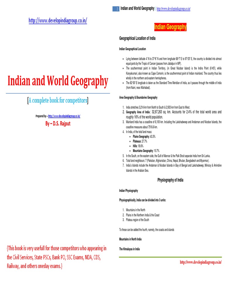 Indian and World Geography PDF | PDF