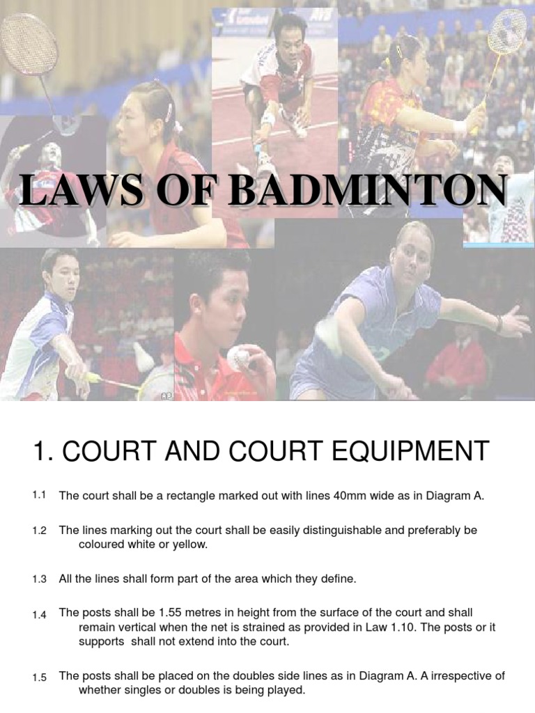 Basic Laws of Badminton UPDATED | PDF | Referee | Sports