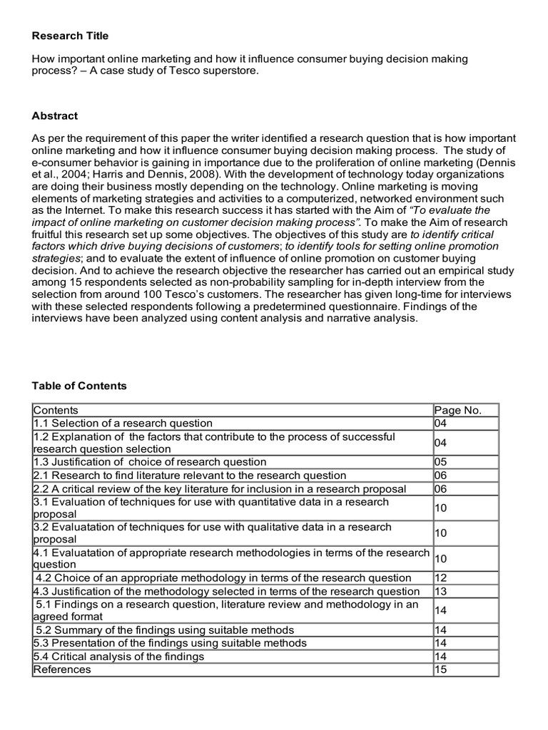 Tesco's Online Marketing Impact | PDF | Qualitative Research | Advertising