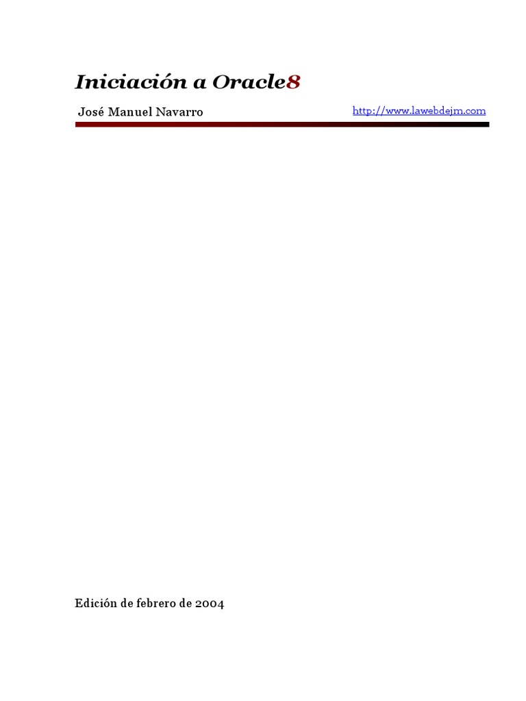 Iniciacion - Oracle Nro 1 | PDF | SQL | Bases de datos