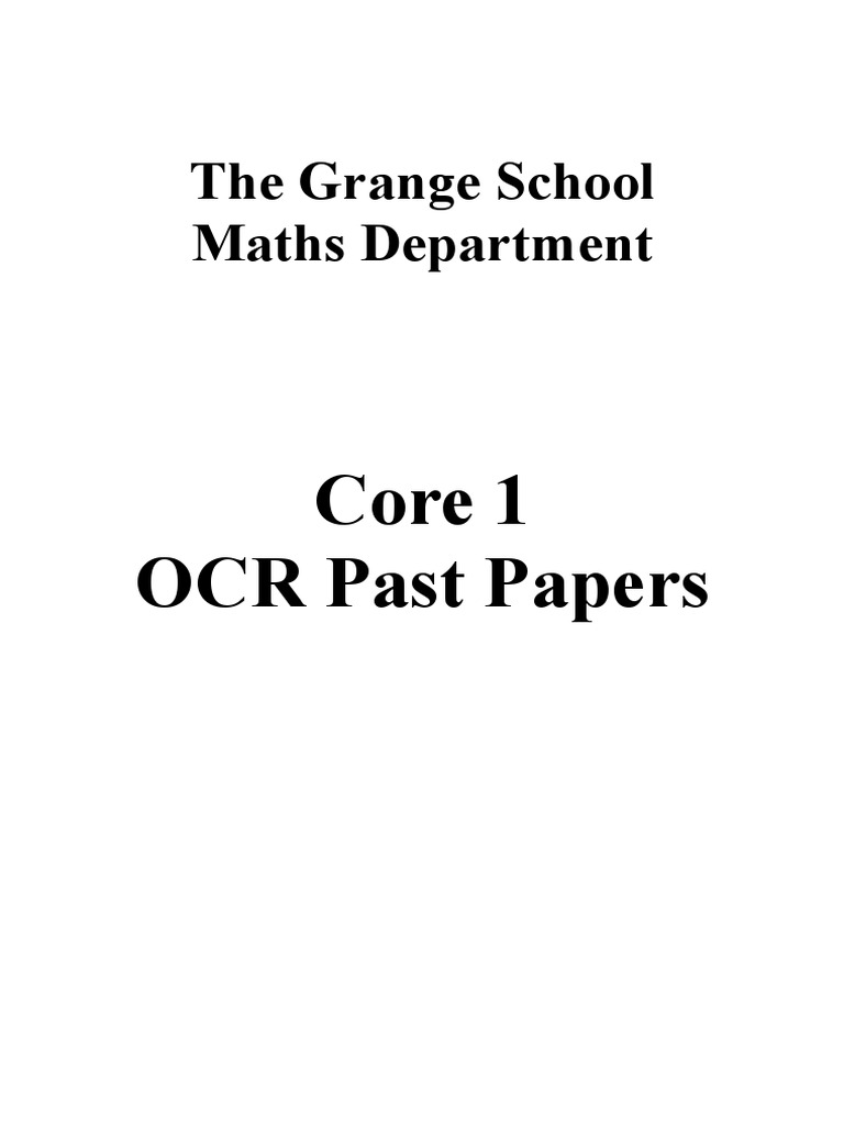 OCR C1 June 05 - Jun 10 PDF | PDF | Tangent | Equations
