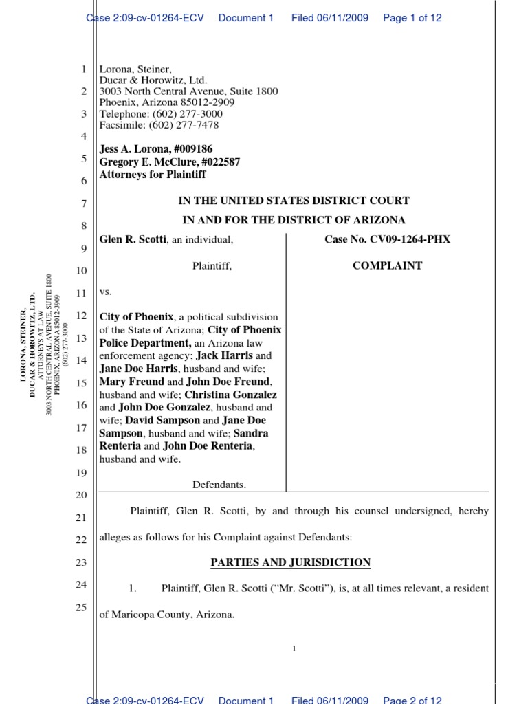 Complaint (Filed Copy) | Download Free PDF | Intentional Infliction Of Emotional Distress ...