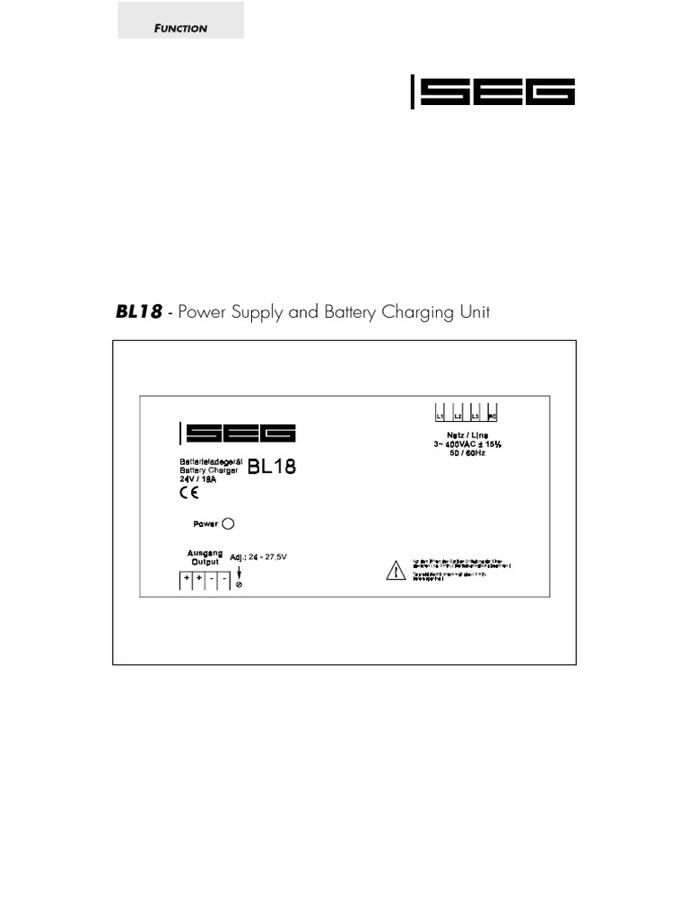 Bl18 - Power Supply and Battery Charging Unit | PDF | Battery Charger ...