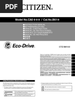 Citizen Instruction Manual B612 | PDF | Watch | Rechargeable Battery