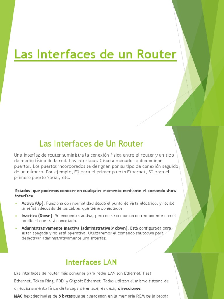 Las Interfaces de Un Router | PDF | Enrutador (Computación ...
