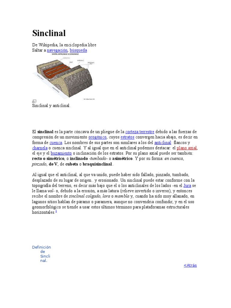 Geología: Sinclinales y Anticlinales | PDF | Ciencias de la Tierra ...