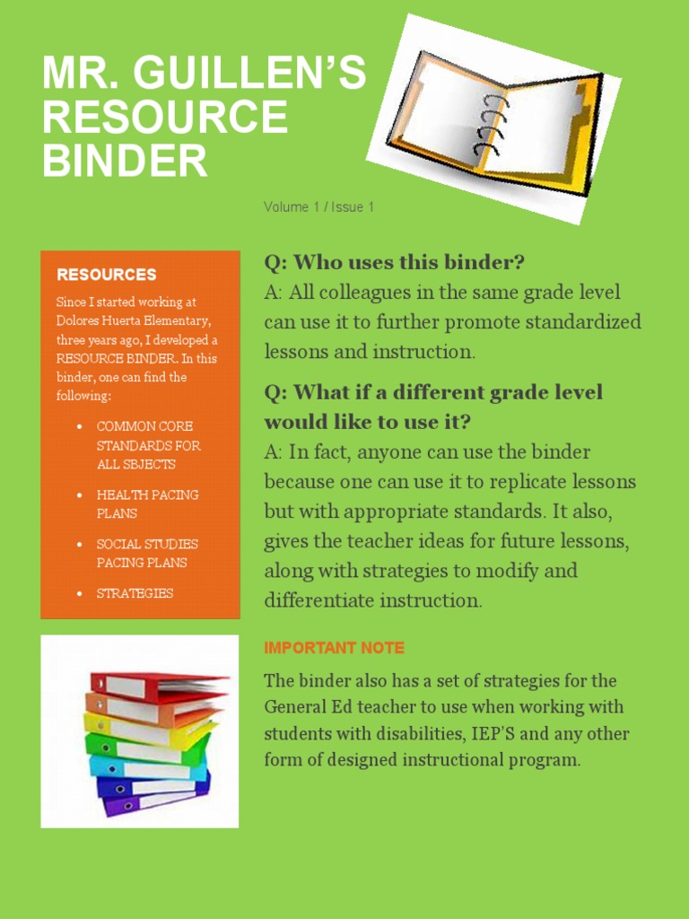 Resource Binder | PDF