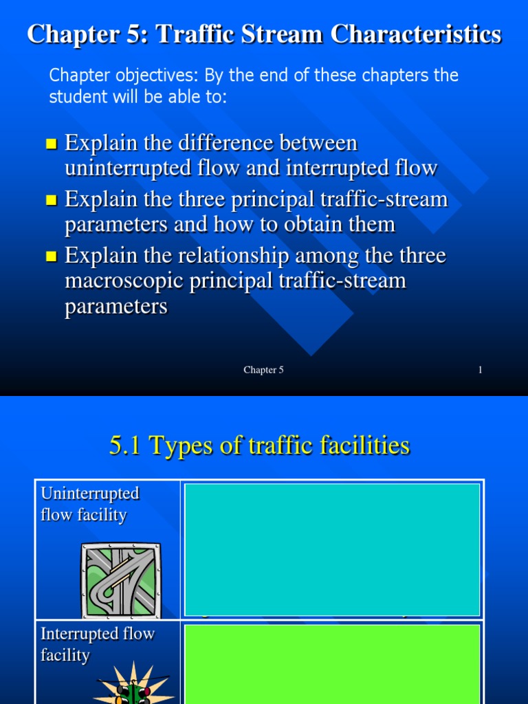 Chapter 5 traffic stream .ppt | Traffic | Physics & Mathematics