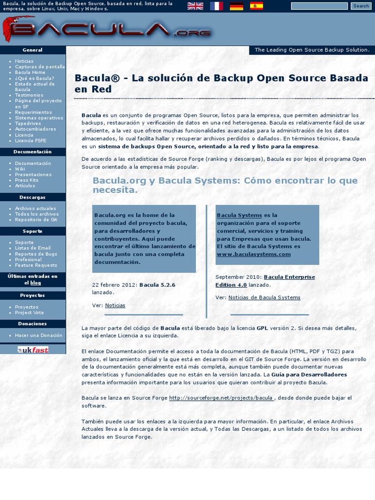 Bacula, La Solución de Backup Open Source PDF | PDF | Apoyo | Archivo de computadora