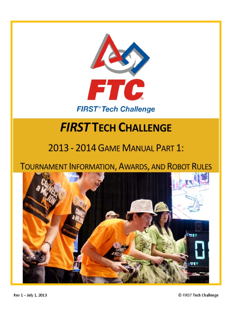 FTC-2013-2014 Game Manual Part 1 PDF | PDF | Science And Technology ...