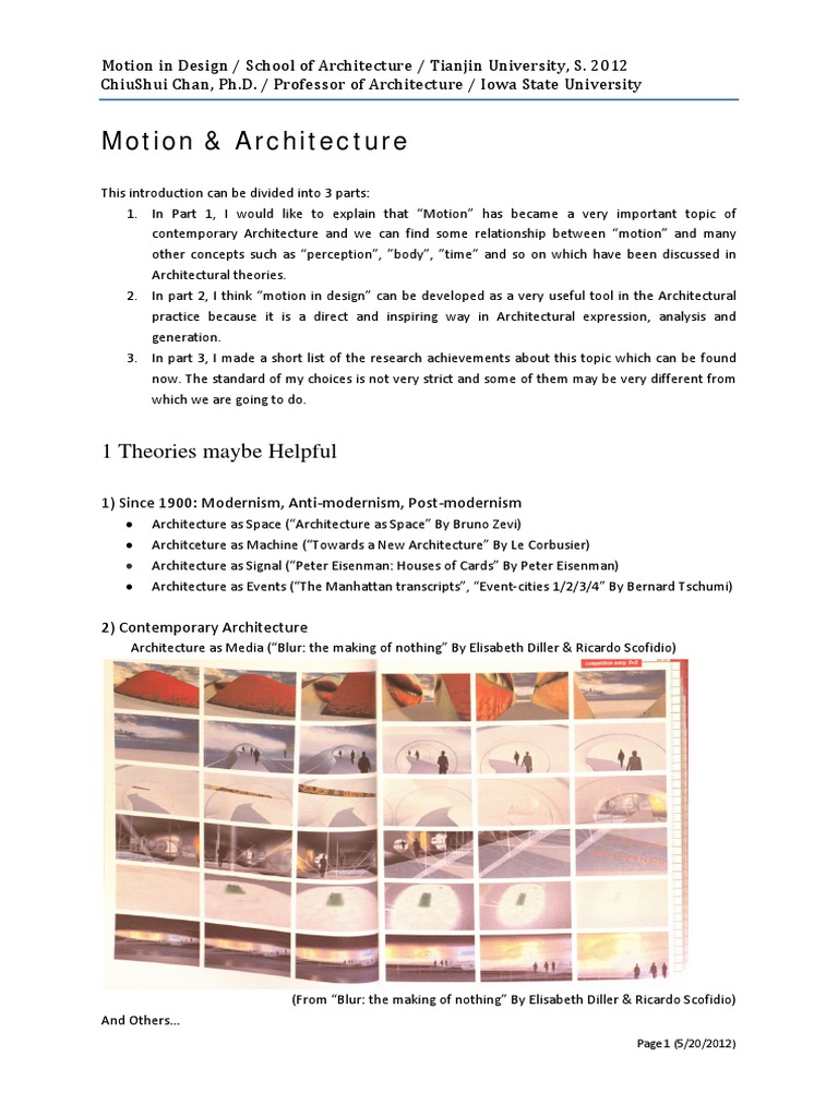 Motion in Architecture | Architect | Design