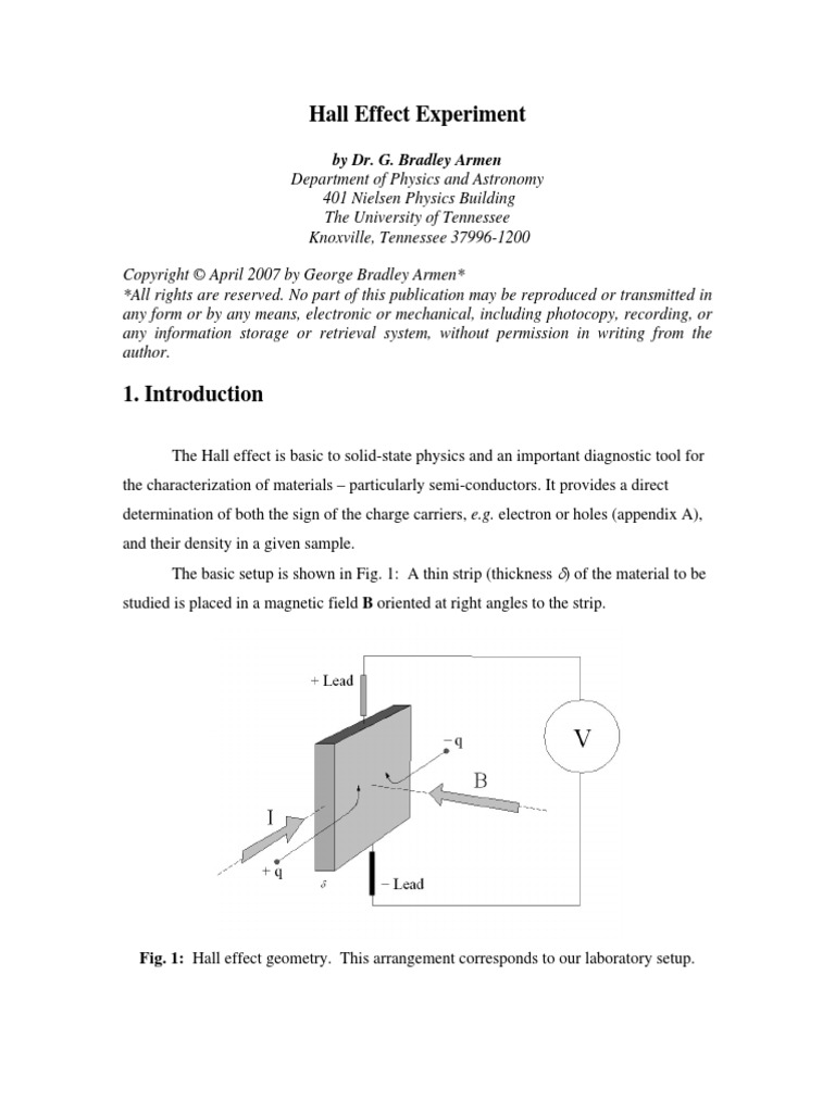 Hall Effect PDF | PDF