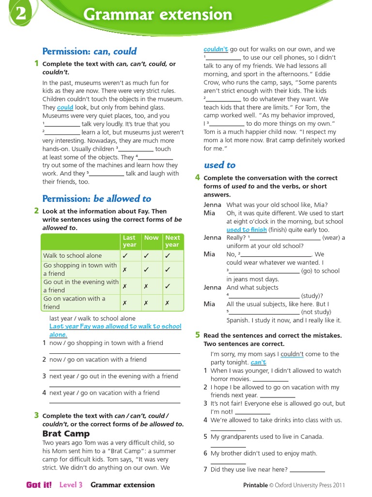 Level 3 Grammar Extension 2 | PDF | Linguistics | Languages