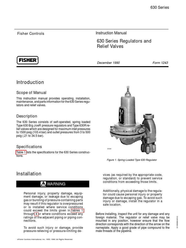 Fisher 630 series.pdf | Valve | Pressure