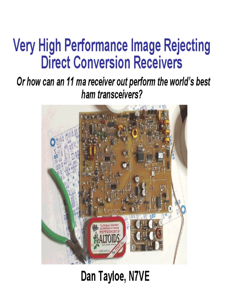 Very High Performance Image Rejecting Direct Conversion Receivers ...