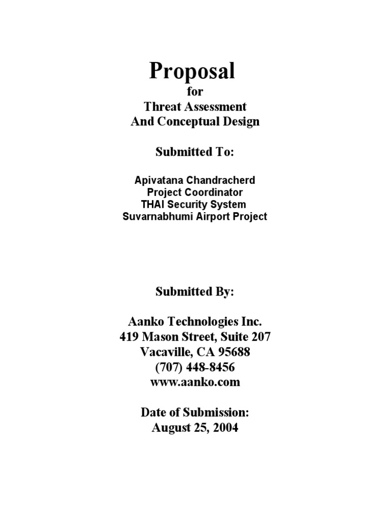 Suvarnabhumi Airport Security Upgrade Proposal | PDF | Threat (Computer ...