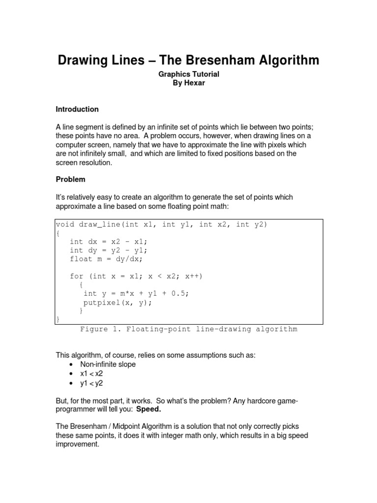 Tutorial2 Bresenham PDF | PDF | Theoretical Computer Science ...
