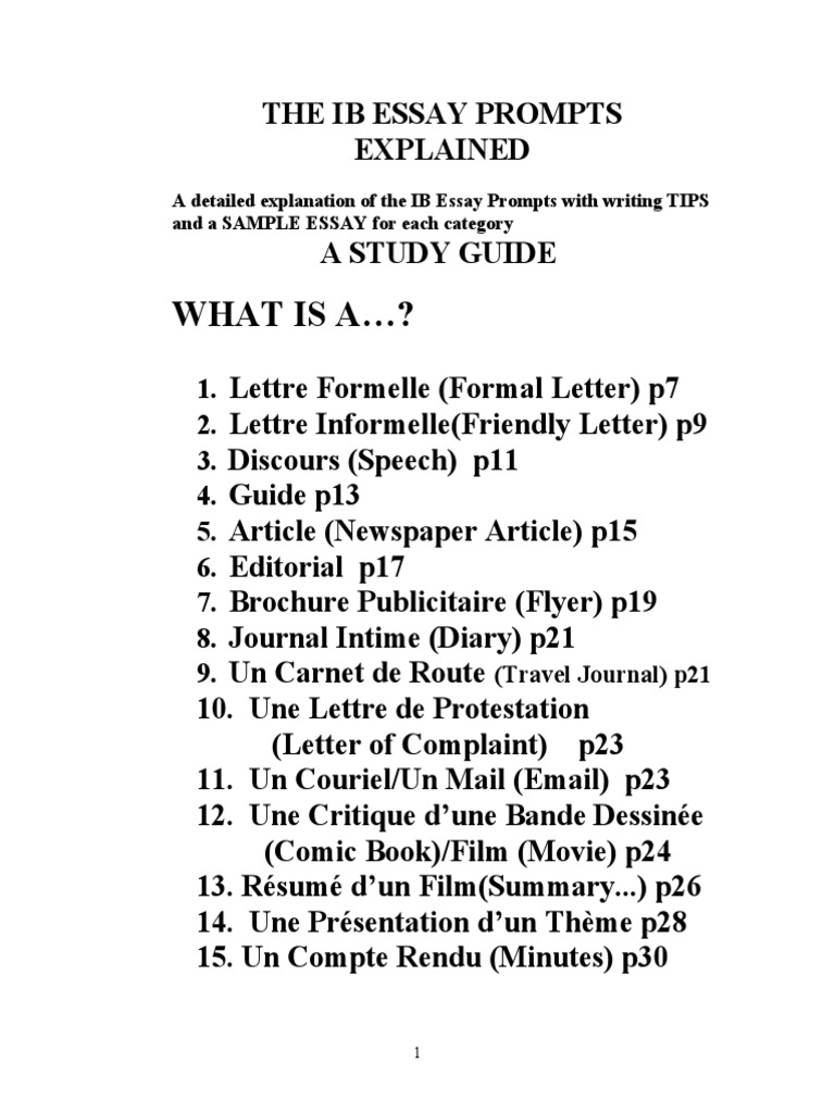 IB Essay Guide for Students | PDF | Global Warming | Violence