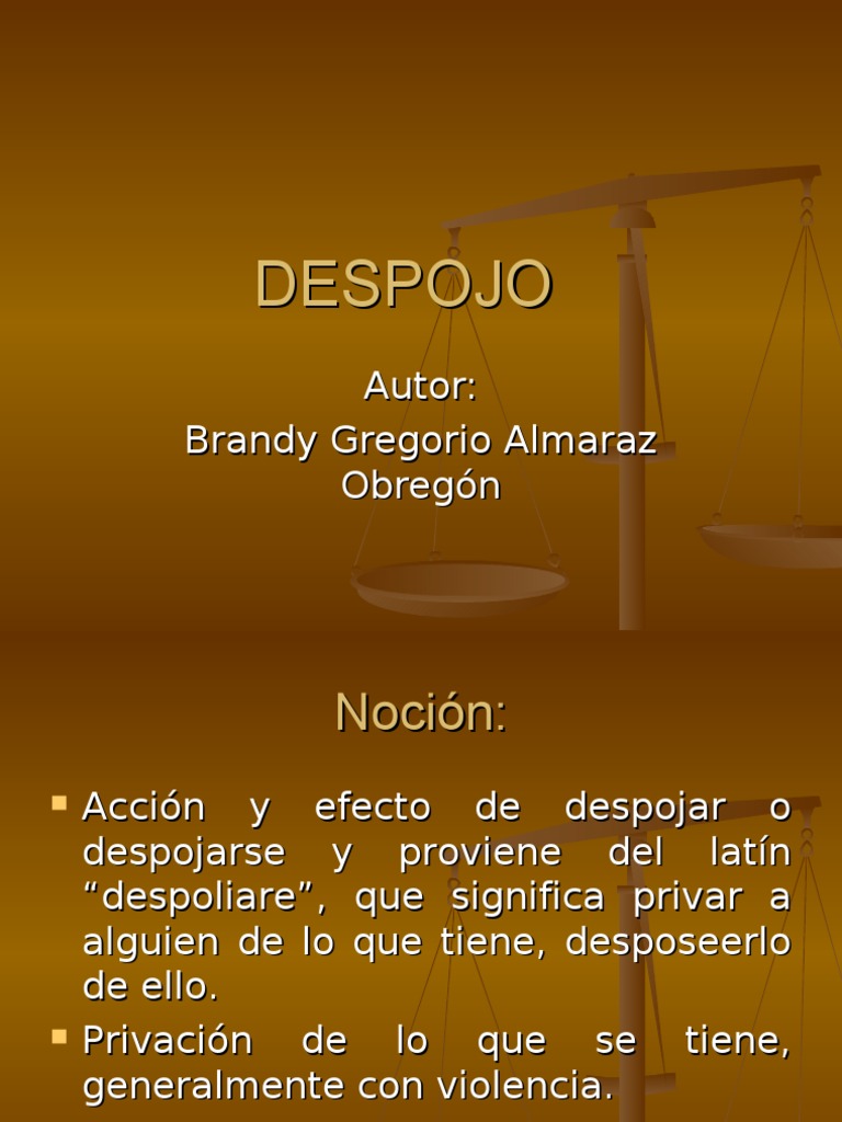 Delito de Despojo de Inmuebles | PDF | Castigos | Propiedad