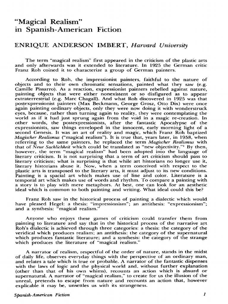 "Magical Realism" in Spanish-American Fiction | Download Free PDF ...