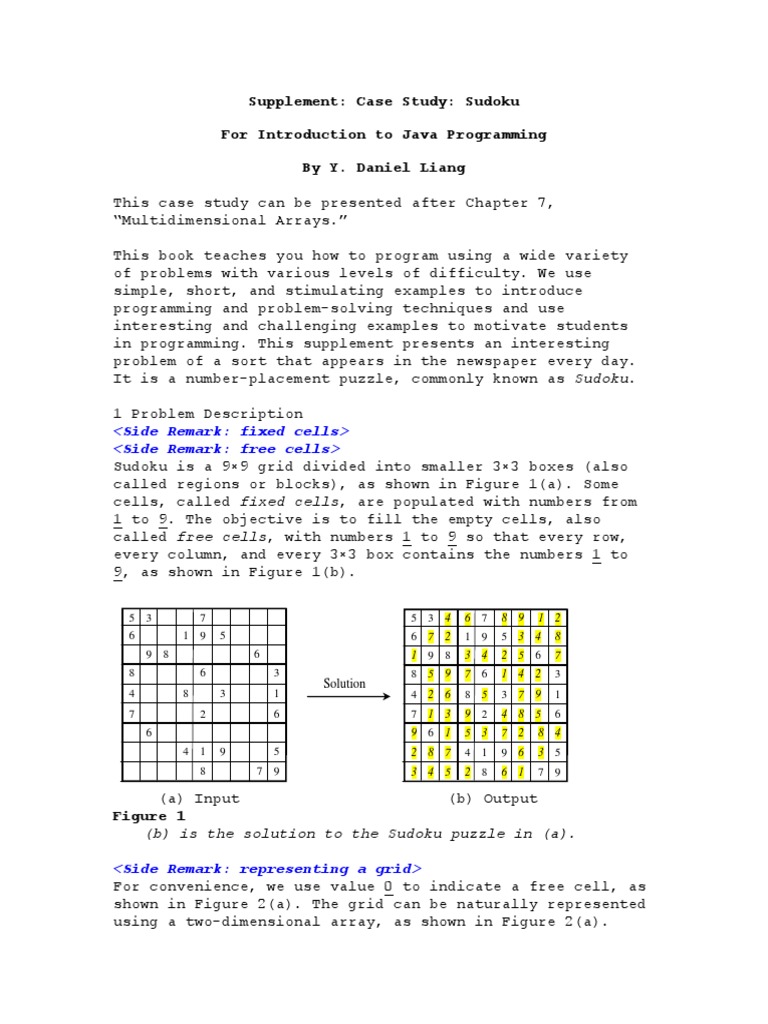 Supplement Sudoku Pdf Array Data Structure Boolean Data Type 3550