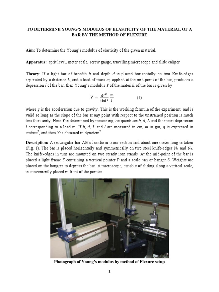 Youngs Modulus PDF | PDF | Beam (Structure) | Bending