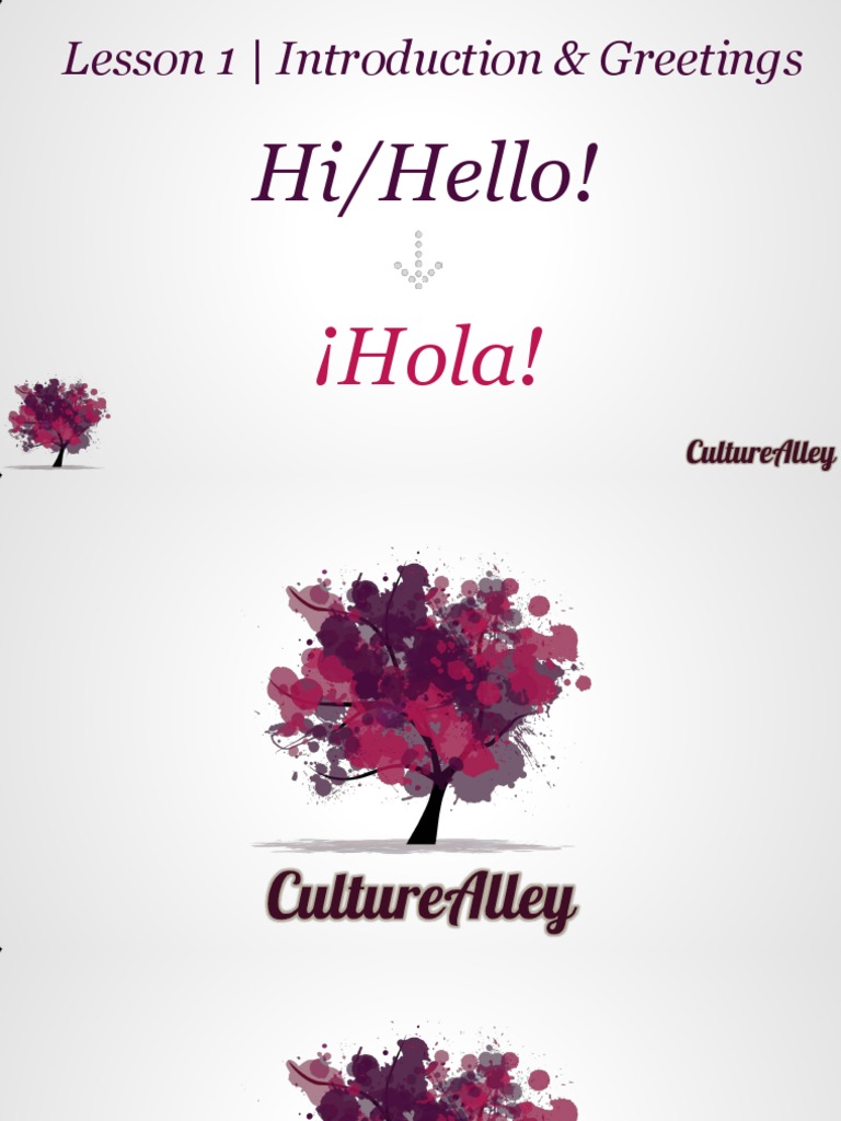Basic Spanish - Lesson 1 - Introductions & Greetings | PDF ...