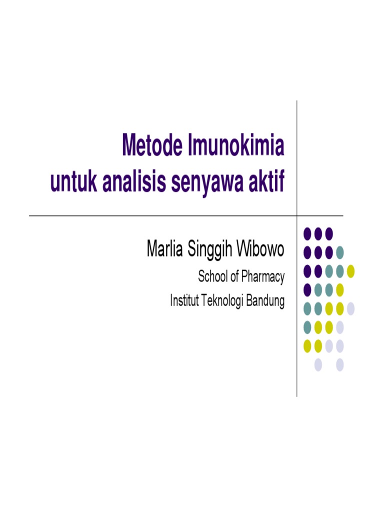 Metode Imunokimia untuk Analisis Aktif | PDF