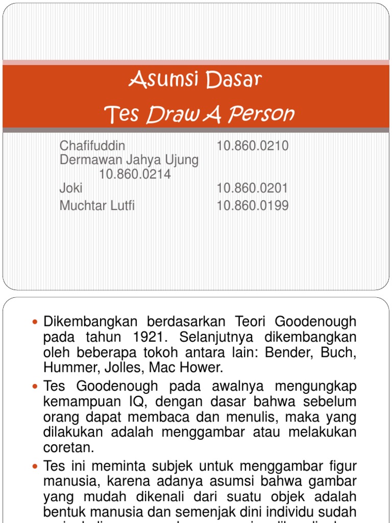 Sejarah Tes Draw A Person | PDF