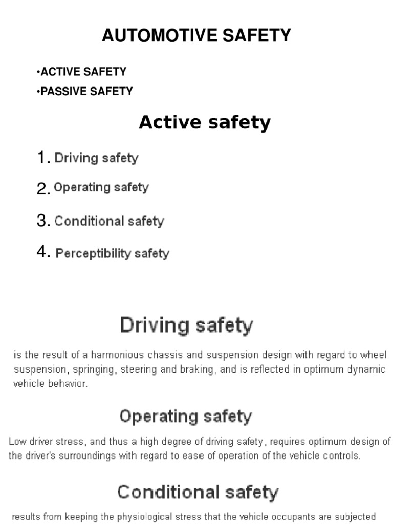 Automotive safety.ppt | Airbag | Mechanical Engineering