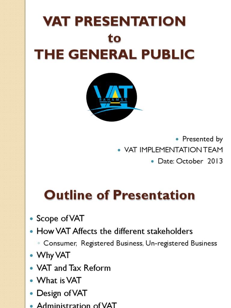 VAT Presentation To The General Public | PDF | Value Added Tax ...