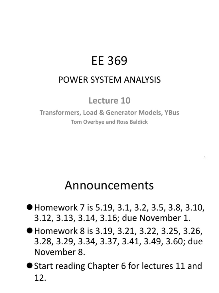 Power System Analysis | PDF | Electric Power System | Transformer