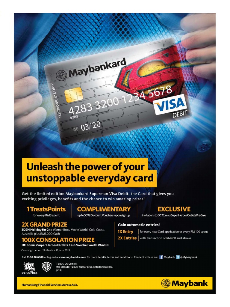 Maybankard Superman Visa Debit Promotion Terms | PDF | Debit Card ...