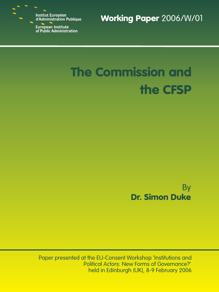 Duke - 2006 - CE e PESC | Download Free PDF | European Commission ...