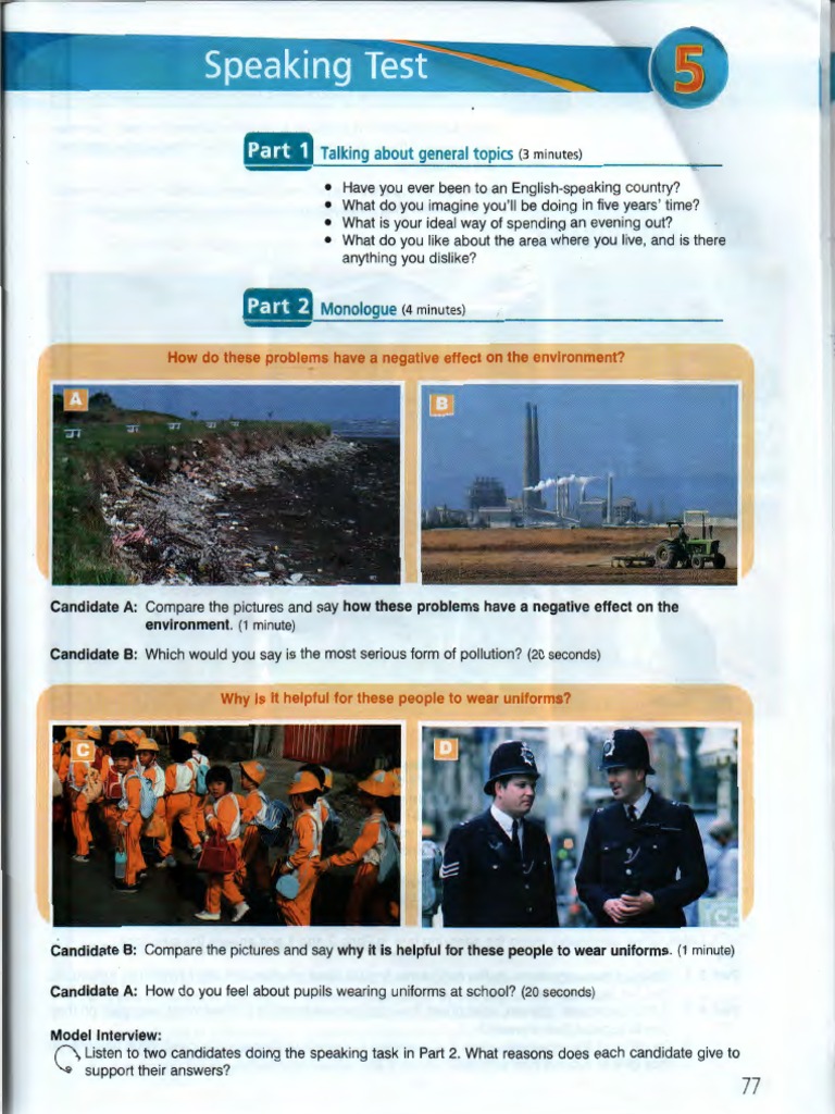 FCE - Listening and Speaking BOOK PDF | Download Free PDF | Natural ...