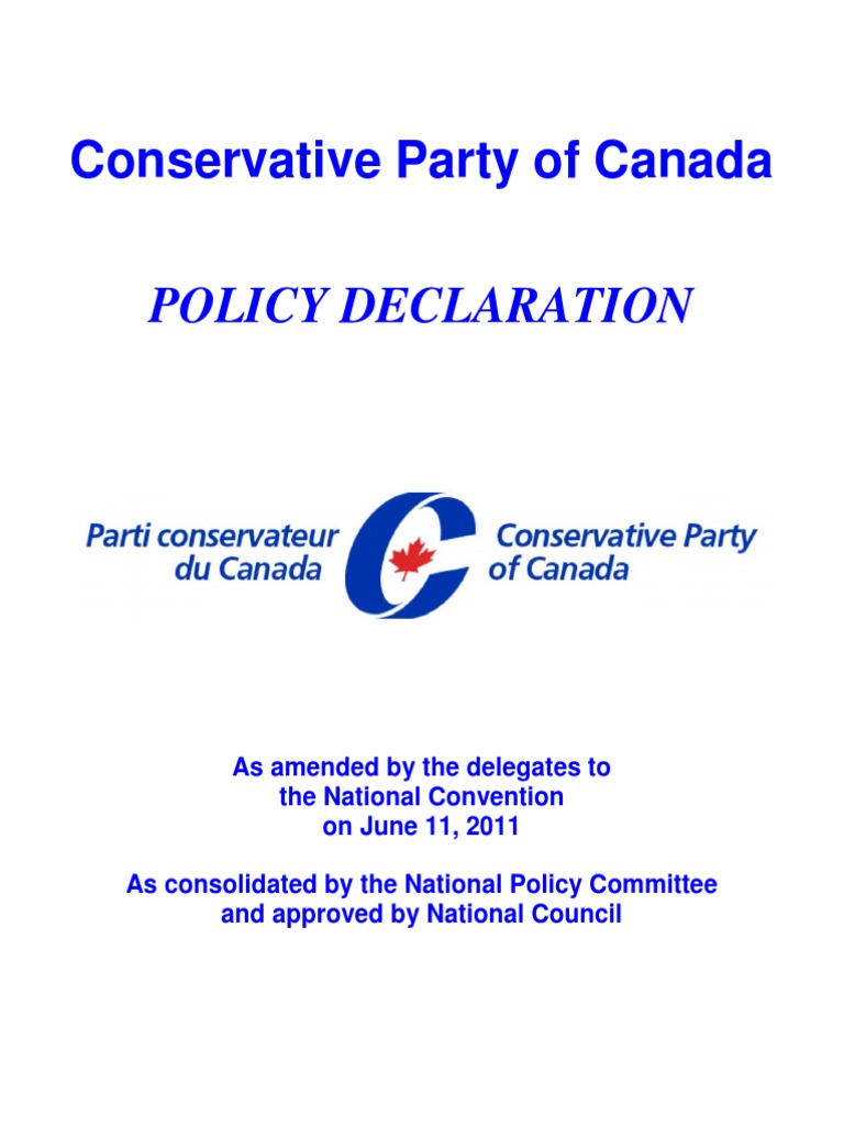 Conservative Party Policy Declaration 2025 | PDF | Energy Development ...