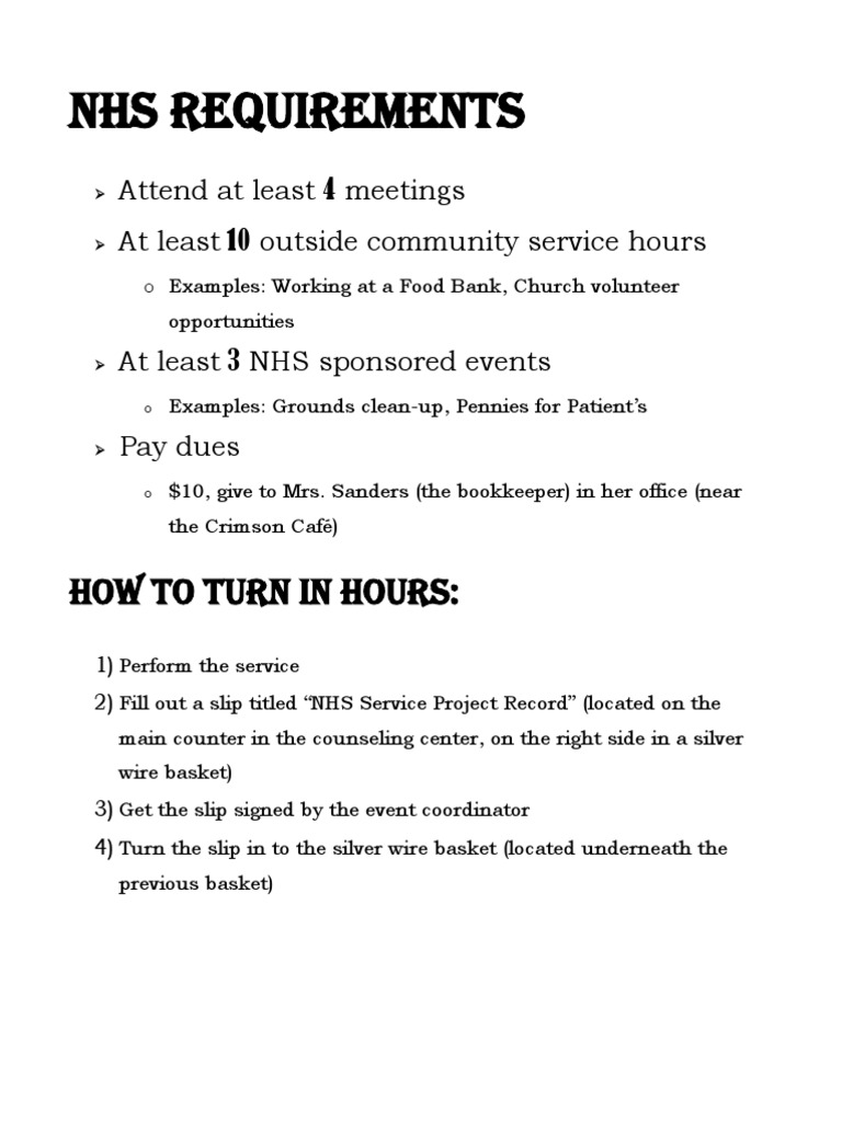 NHS Member Participation Guide | PDF