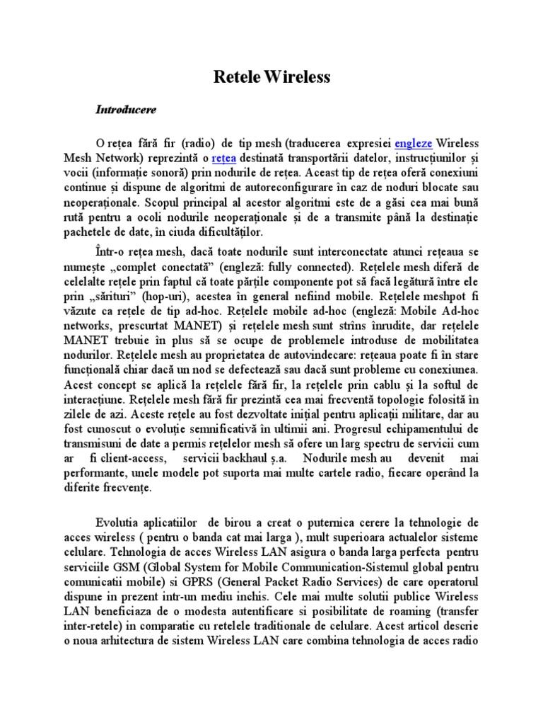 Retele Wireless | PDF