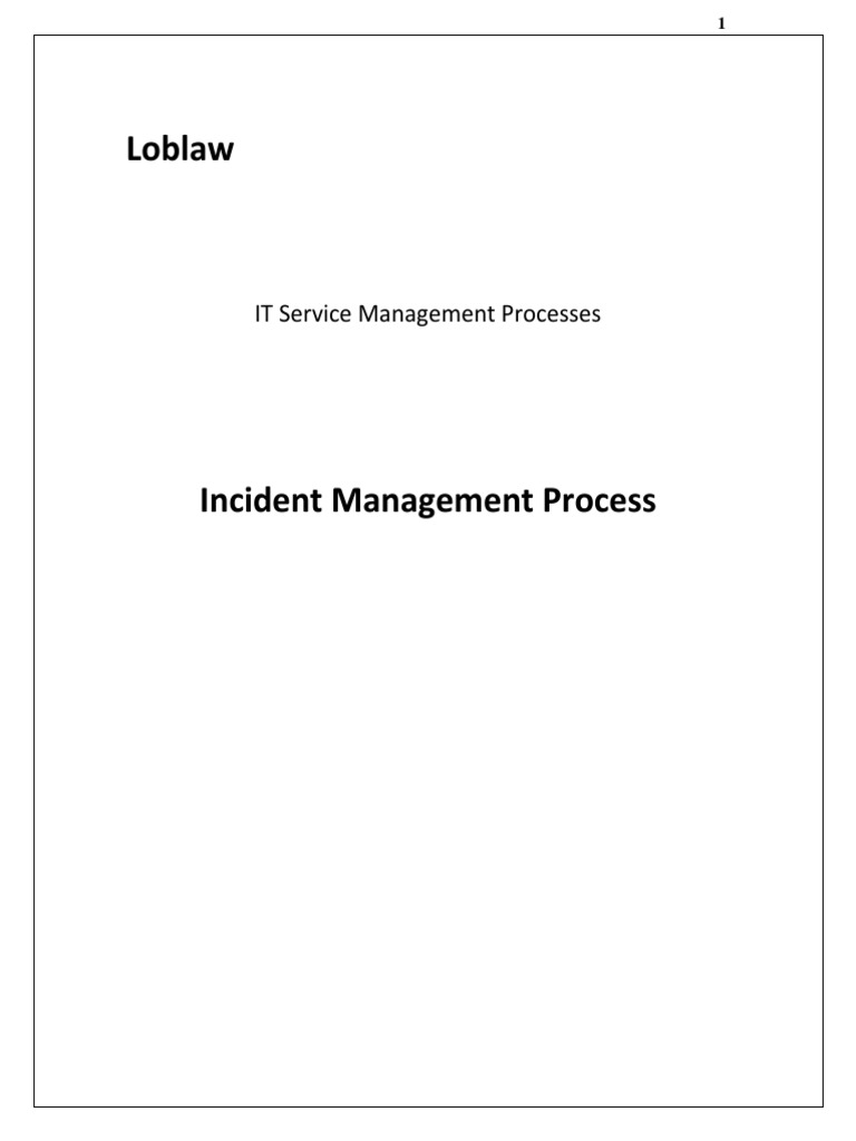Incident Management Process | PDF | Incident Management | Service Level ...
