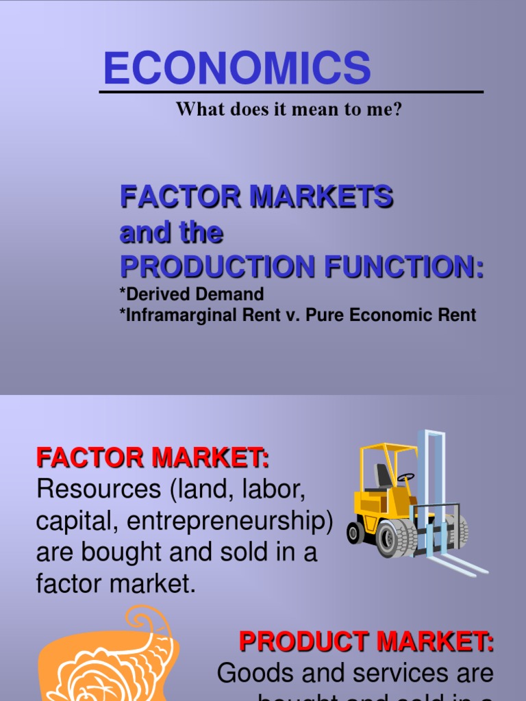 Economics: Factor Markets and The Production Function | PDF | Labour ...