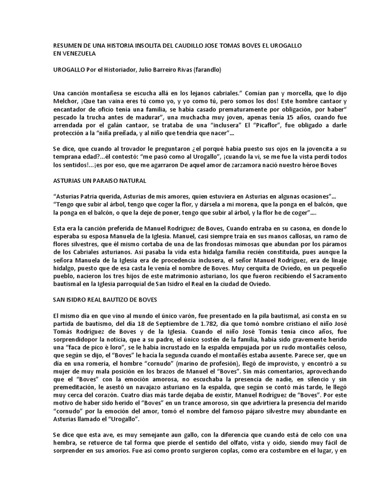 Boves el Urogallo: Historia y Leyenda | PDF | Bautismo | Agitación