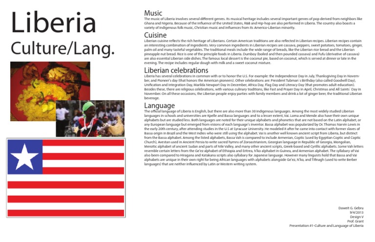 Language and Culture of Liberia | PDF | Liberia | Alphabet