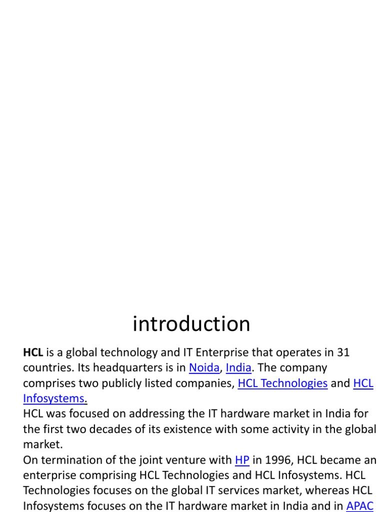 HCL | PDF