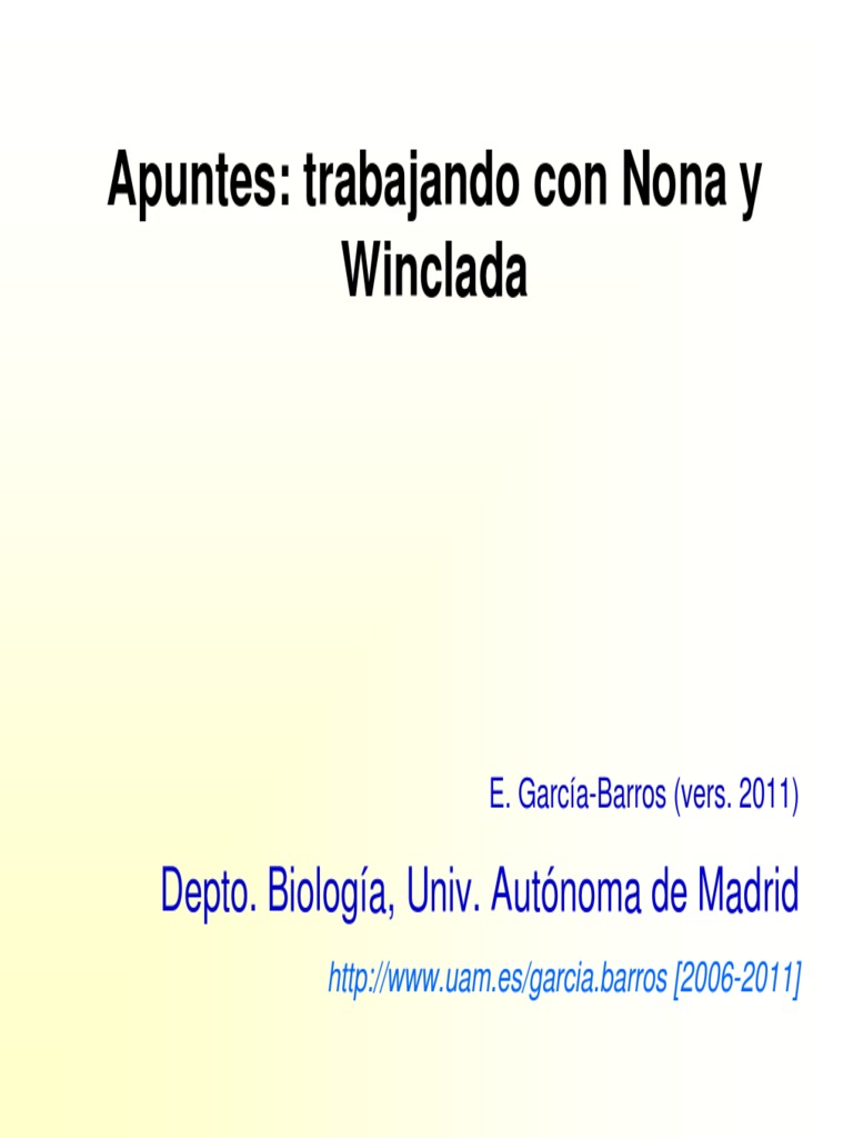 Guía Uso Nona y Winclada para Filogenia | PDF | Microsoft Word ...