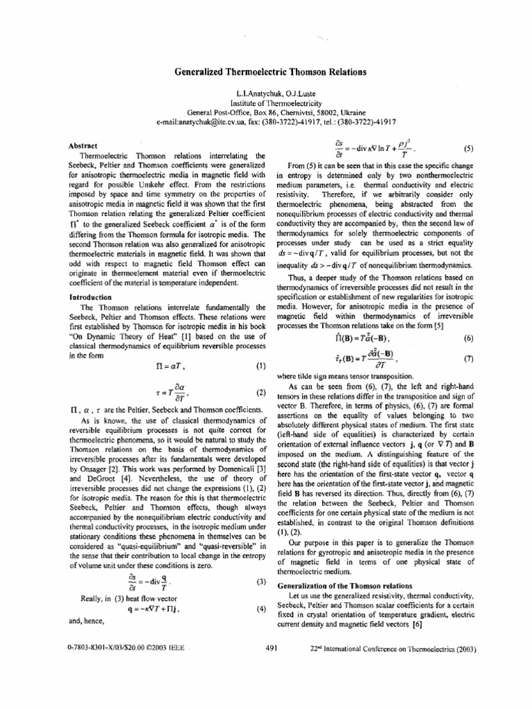 Ter Mopar Magnetism o | PDF | Branches Of Thermodynamics | Systems Theory