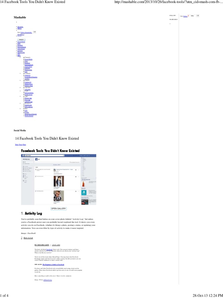 Facebook Tools for Power Users | PDF | Facebook | Social Media